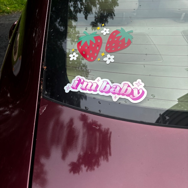 Strawberry Vinyl Decal | Strawberry Car Decal | Strawberry Daisy Decal ...