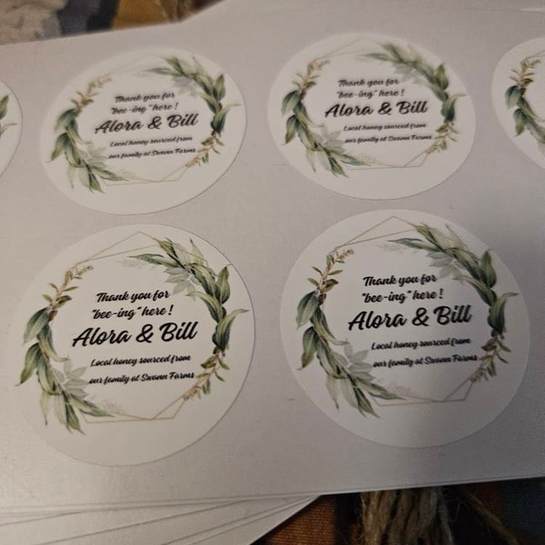 Custom Round Stickers Personalized Birthday Stickers Wedding Stickers ...