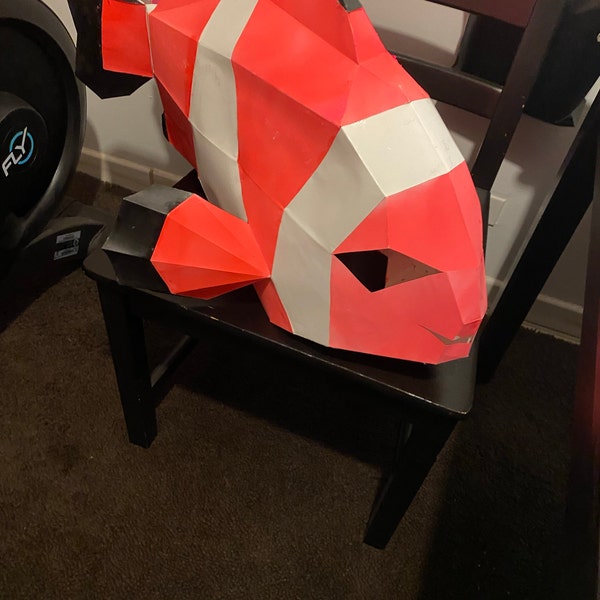 Clownfish Mask: DIY Low Poly Papercraft Costume (PDF Template) - Etsy