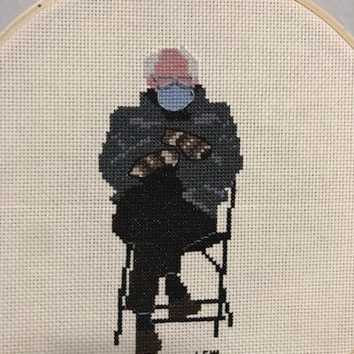 Bernie Sanders' Mittens Cross Stitch Pattern, Bernie Sanders Chair ...
