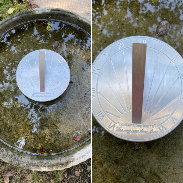 Custom 10th Wedding Anniversary Engraved Sundial Gift For: Parents ...