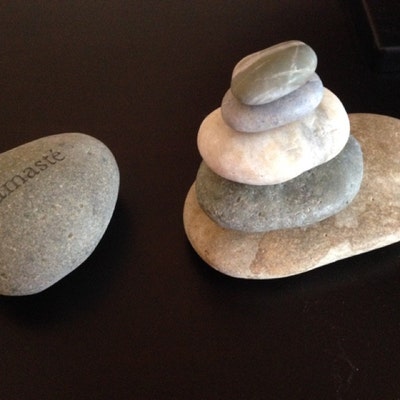 Unique Beach Stone Stack 5 Natural Ocean Rocks Zen Garden Art Sculpture ...