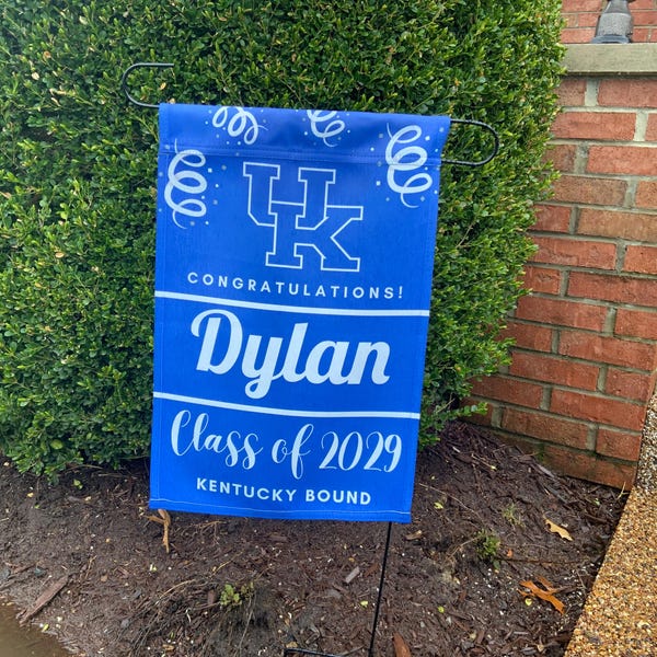 Custom College Bound Yard Flag, Custom College Sign, College Garden ...