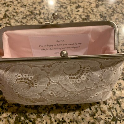 Bridesmaids Clutch Leaf Lace Gift Set Lace Bridesmaid Clutch - Etsy