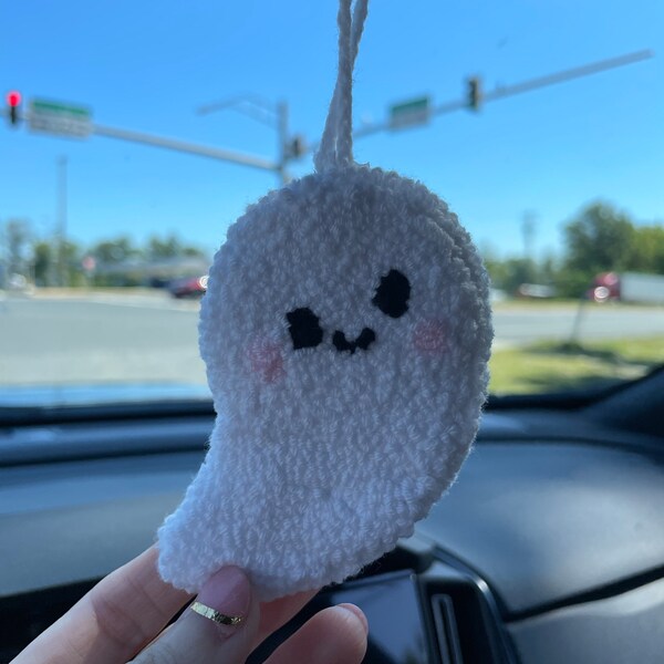 Spooky Pink Halloween Car Mirror Hanging, Ghost Car Mirror Hanging ...