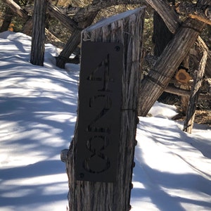 Custom Metal Home House Address Sign With Tree for Rock or | Etsy