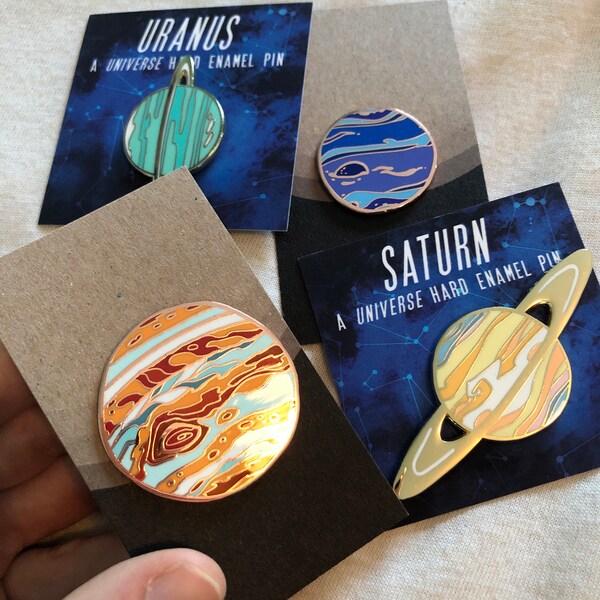 Universe Collection: Planet Hard Enamel Pins - Etsy