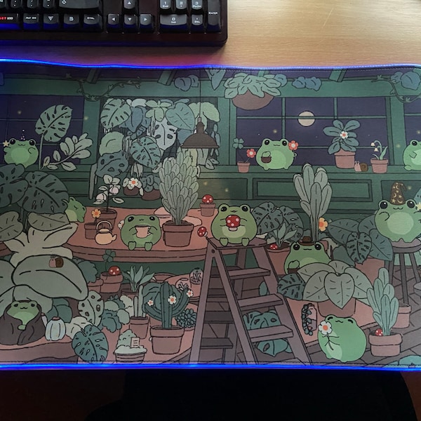 Kawaii Frogs Desk Mat, Large Gaming Mousepad Xl, Cute Mouse Pad Anime ...