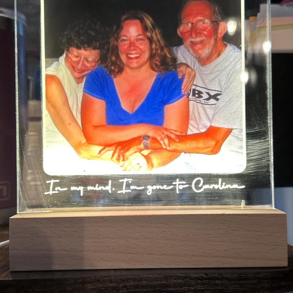 Acrylic Picture Frame With Light, Personalized Stand, Christmas Gifts ...