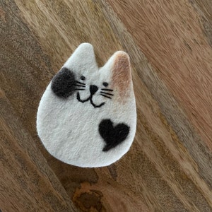 Absorbent Handmade Cat Coasters-set of Four-4-wool Felt-gifts - Etsy