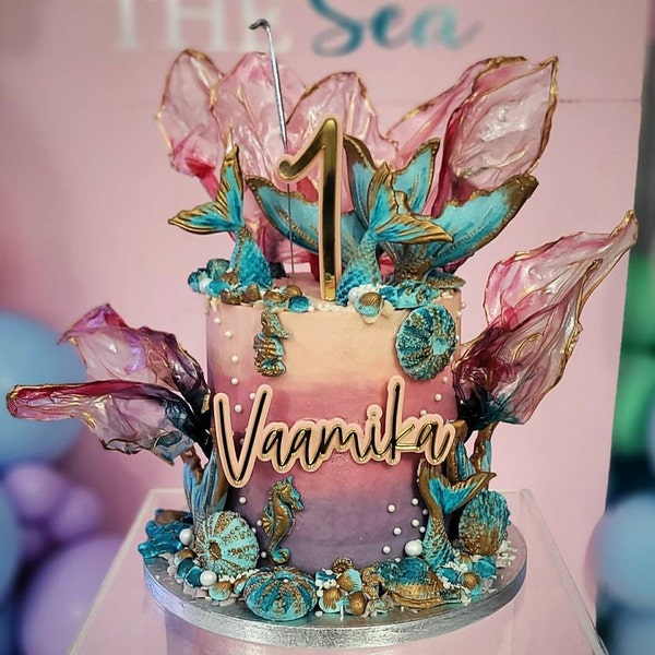 Personalised Cake Charm Set | Custom Name Cake Charm Set | Birthday ...