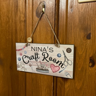 PERSONALISED Craft Room Sign Craft Room Gift Craft Sign Craft Gift for ...