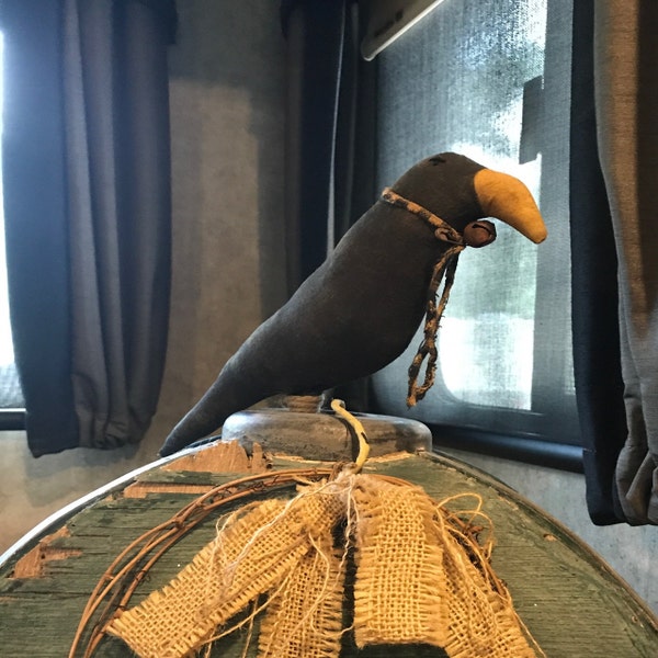 Primitive Crow on Stick ~ Primitive Crow ~ Primitive Fall Decor ...