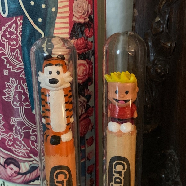 Calvin and Hobbes Crayon Carving - Etsy