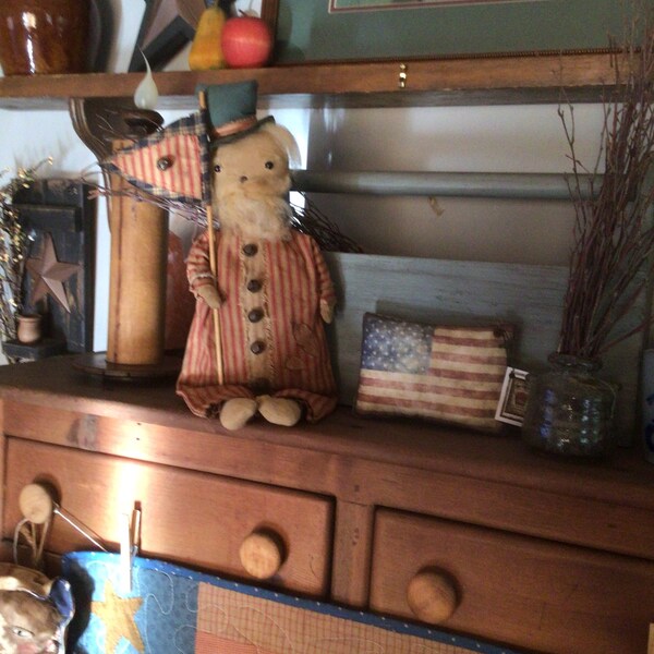 Primitive Drawn Face Rag Prairie Doll - Etsy