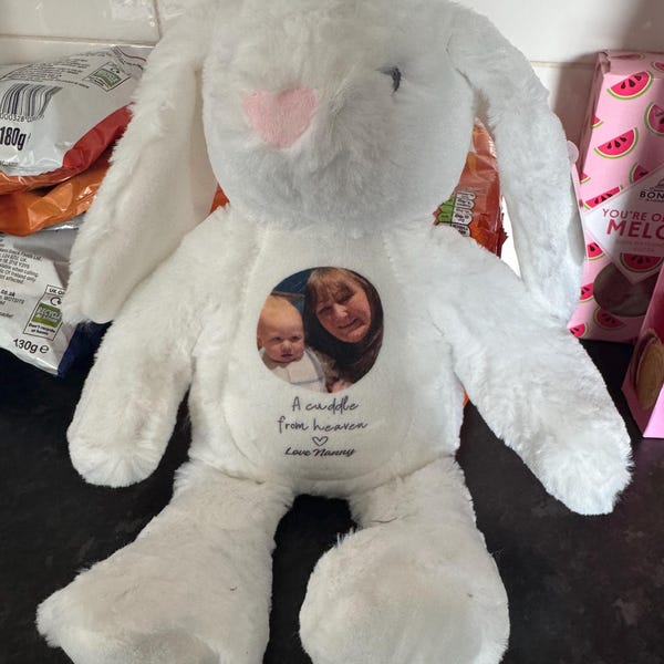 Memory Photo Teddy, in Memory Gift, Bereavement Gift ,memorial ...
