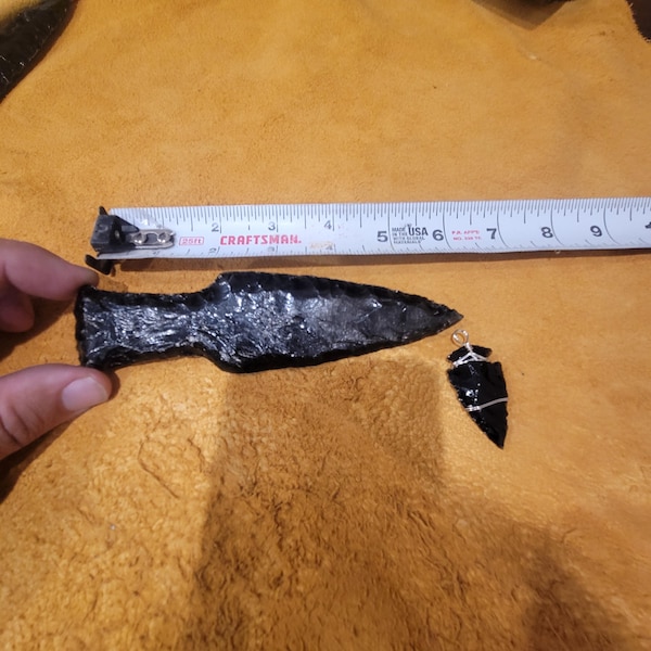 Unique Obsidian Lava Blade With White Thread Knife,black Obsidian ...