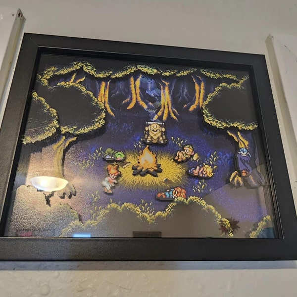 Chrono Trigger - Fiona's Forest - Campfire 8x10 3D Shadow Box! - Etsy