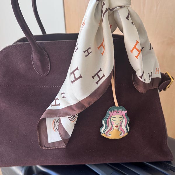 Sakura Flower Bag Charm, Tulip Flower Key Chain, Handmade Bag Charm ...