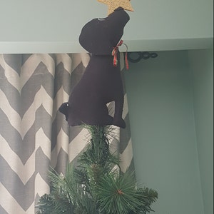 Labrador Christmas Tree Topper // Dog Christmas Decor // Black | Etsy