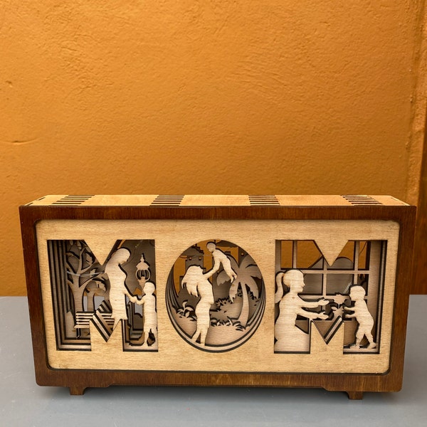 Mom and Son Multilayer Standing Shape Happy Mother’s Day Gift for Mom ...