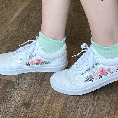 Embroidered Converse/sunflower Converse/wedding Sunflowers Converse ...