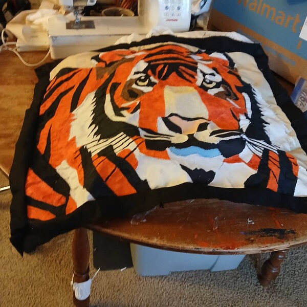 Tiger Patchwork Pattern , Tiger Sewing Pattern , Collage Quilt Tiger ...