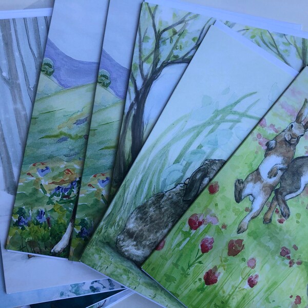 Animal Greeting Cards Set 10, Blank Cards With Envelope, 5"x7", Mix and ...