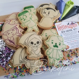 Halloween DIY Cookie Kit Instructions Card 4"x5" Kids Cookie DIY ...