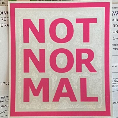 Not Normal Decal - Etsy