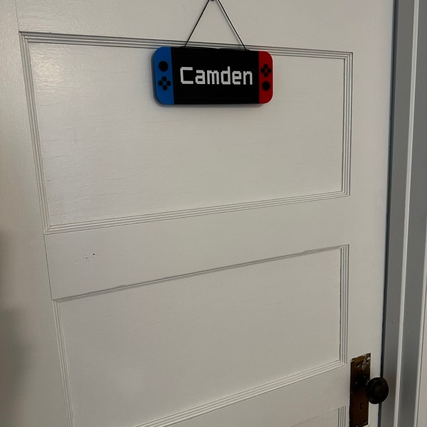 Personalized Gamer Name Sign for Door, Wall or Shelf (8in X 3in ...