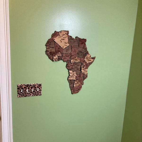 Wooden Brazil Country Map Wall Art Rio De Janeiro Travel Map Modern ...