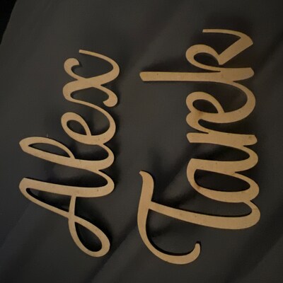 MDF Laser Cut Names Wedding Place Names Table Decoration - Etsy Australia