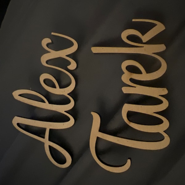 MDF Laser Cut Names | Wedding Place Names | Table Decoration - Etsy
