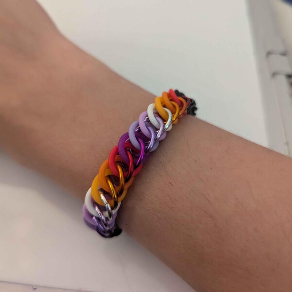 Subtle Agender Pride Bracelet, Agender Pride Flag Bracelet, Agender ...