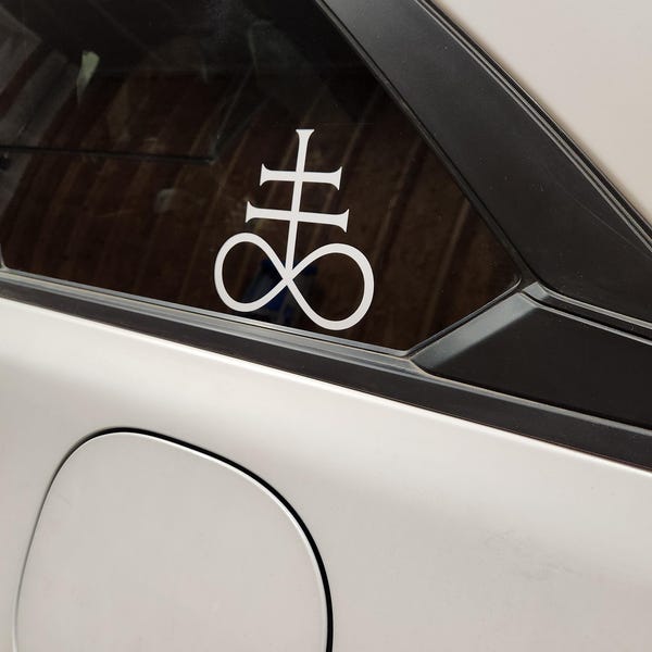 Leviathan Cross Vinyl CAR DECAL Occult Seal of Satan, Luciferianism ...