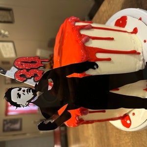 Horror Knife Cake Topper/horror Cake Topper/halloween Happy Birthday ...