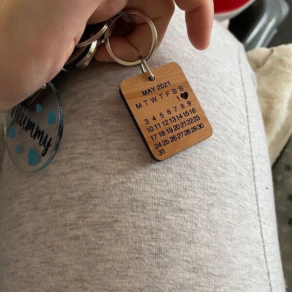 The Day You Became My Mummy Key Ring, New Mummy Photo Wood Keyring, the ...