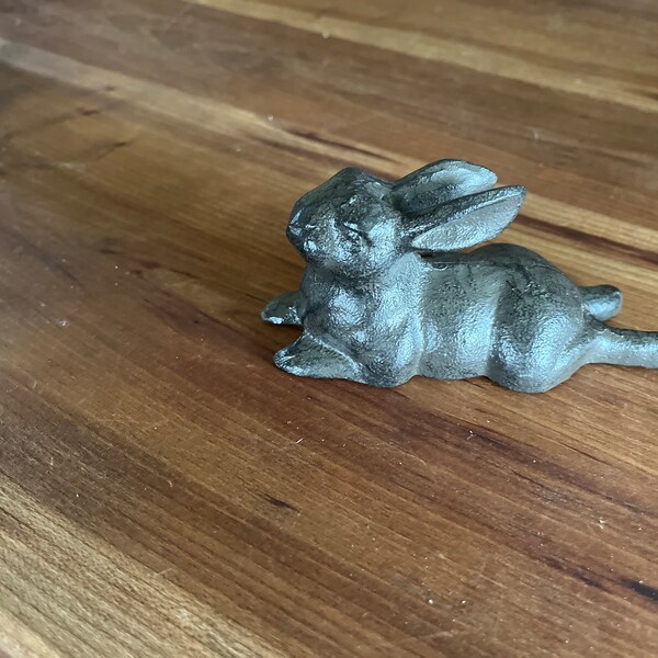 Large Heavy Cast Iron Sitting Rabbit Heavy Big Bunny - Etsy