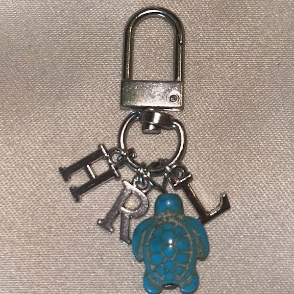 Turtle Keychain, Turtle Keyring, Personalised Gift, Travel Turtle ...