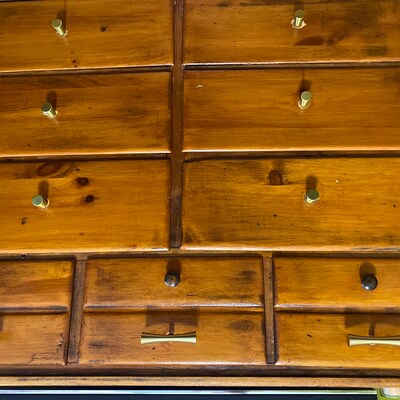 Solid Brass, Mid-century Modern Cabinet Knob, Brushed Brass Gold ...