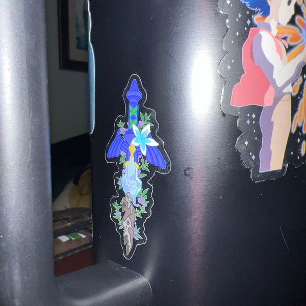 The Legend of Zelda Master Sword Sticker, Transparent Waterproof Vinyl ...