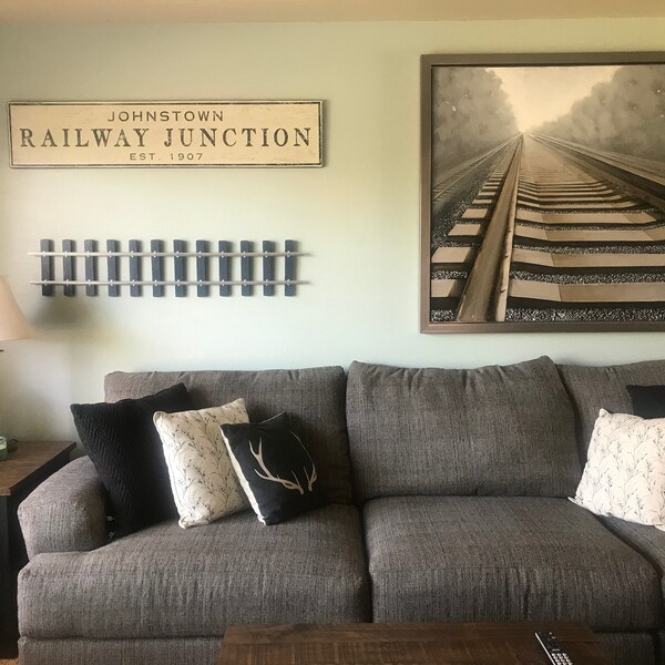 Custom Railway Station Wood Sign - Hand Made Wooden Antique Train Decor ...
