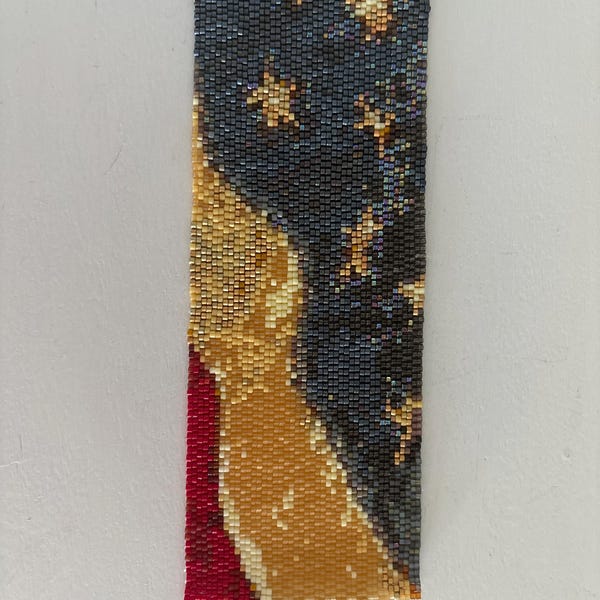 Peyote Bracelet Beading Pattern for Advanced Beaders Pattern Paisley - Etsy