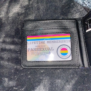 PANSEXUAL Lifetime Membership Card Gay Pride Card LGBT Identity Card ...
