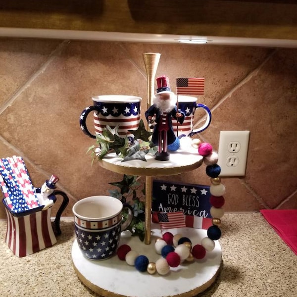 Uncle Sam Ornament, Formal Uncle Sam, Clothespin Ornament, Patriotic ...