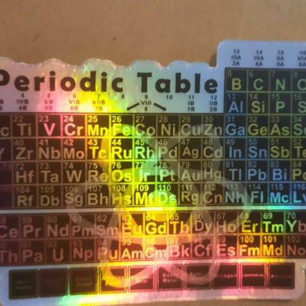 Holographic Periodic Table of the Elements Sticker - Etsy