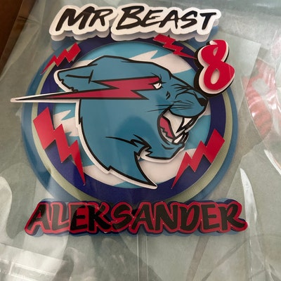 Mr.beast Cake Topper, Mr.beast Birthday, Mrbeast Cake Topper, - Etsy