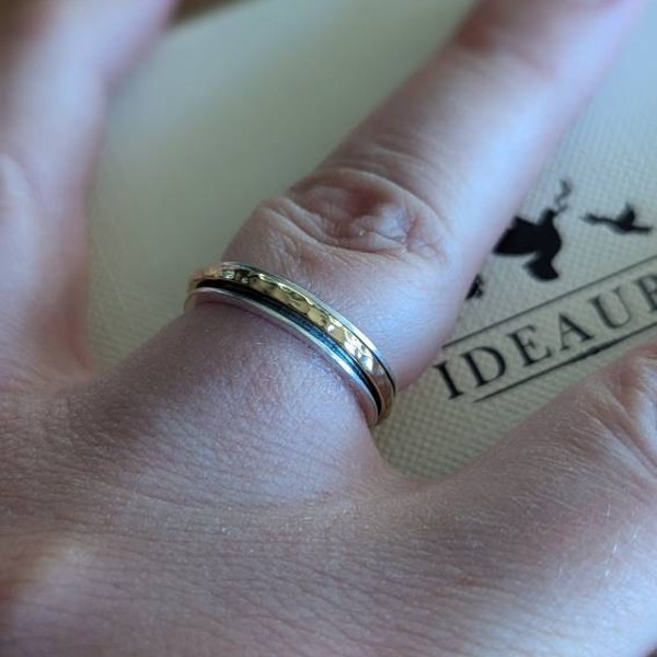 Fausta Spinner Ring, Handmade, 925 Sterling Silver, Handmade Anxiety ...