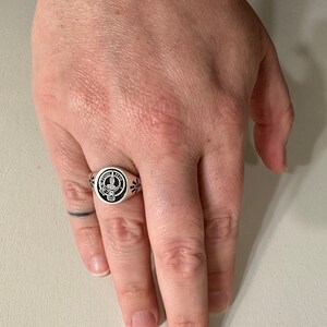 Sinclair Scottish Clan Crest Signet Ring, 925 Sterling Silver Handmade ...